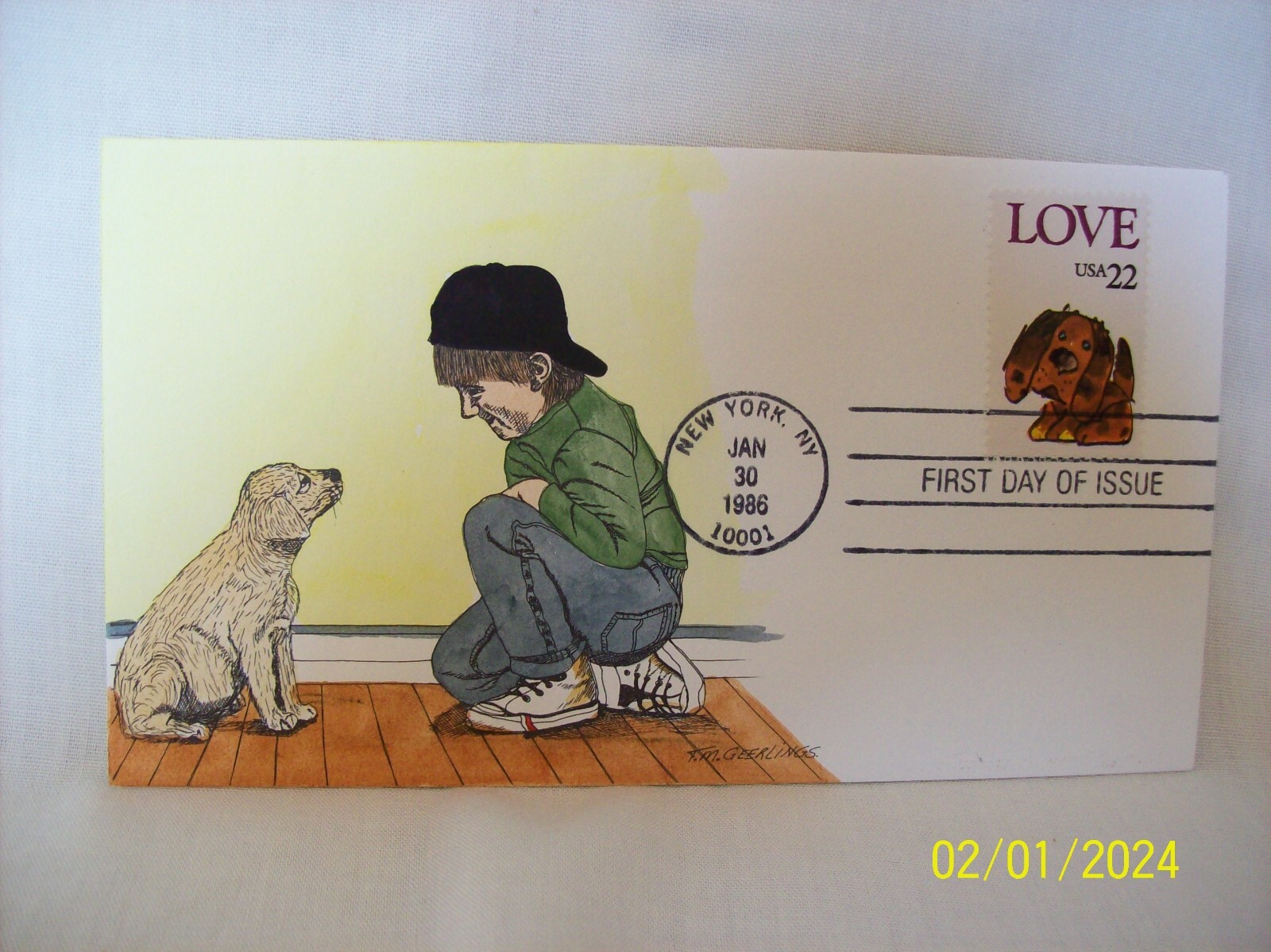 Geerlings first day cover for Love from 1986 HDHP 23/75 | eBay