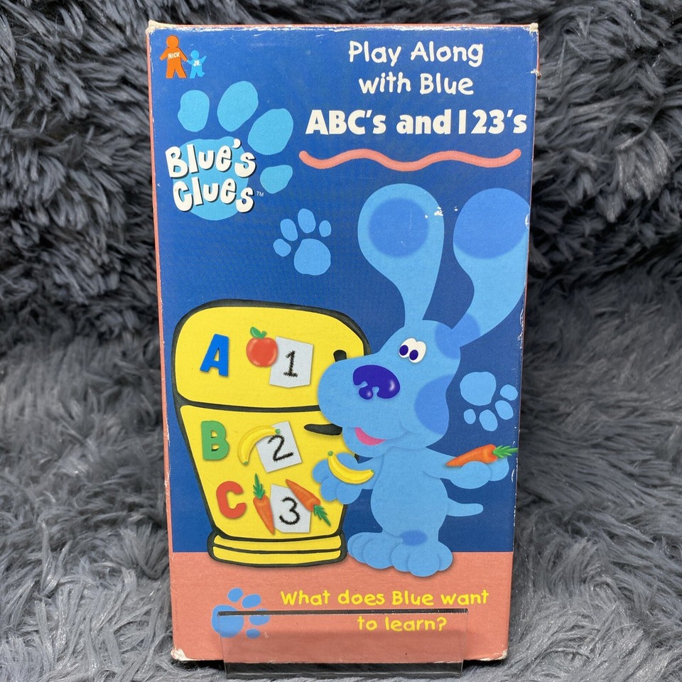 Blue’s Clues ABC’s and 123’s VHS Tape 1999 Nickelodeon Nick Jr Cartoon ...