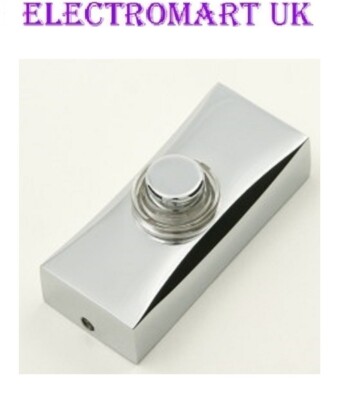 DOOR BELL CHIME BELL PUSH PRESS BUTTON METAL BODY POLISHED SILVER ...