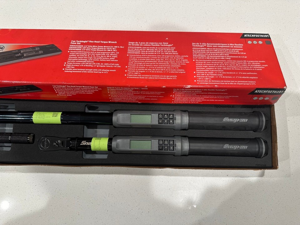 Snap On Tools 3pc TechAngle Flex-Head Torque Wrench with Foam Set | eBay