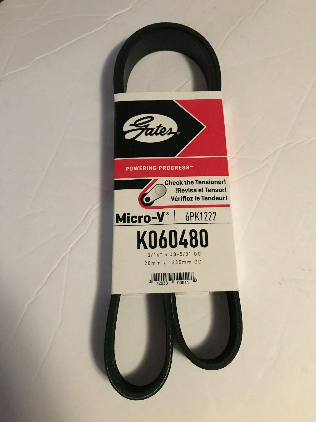 New Gates K060480 Serpentine Belt-Premium Gates Micro-V Belt 6PK1222 | eBay