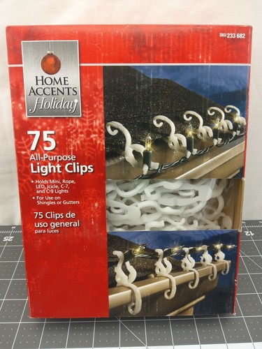 75 Pack All Purpose Light Clips, Universal Shingle Gutter Christmas ...