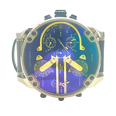 NWT Diesel Men's Watch Lime & Black Canvas Iridescent MR DADDY 2.0 ...