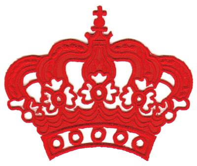 aa77★Krone Rot Prinzessin Aufnäher aufbügeln Bügelbild Applikation 8 x ...