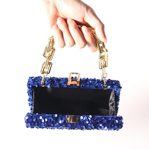 Fashion Lady Purse Chain Strap Sequin Handbag Glitter Clutch Bag Party ...