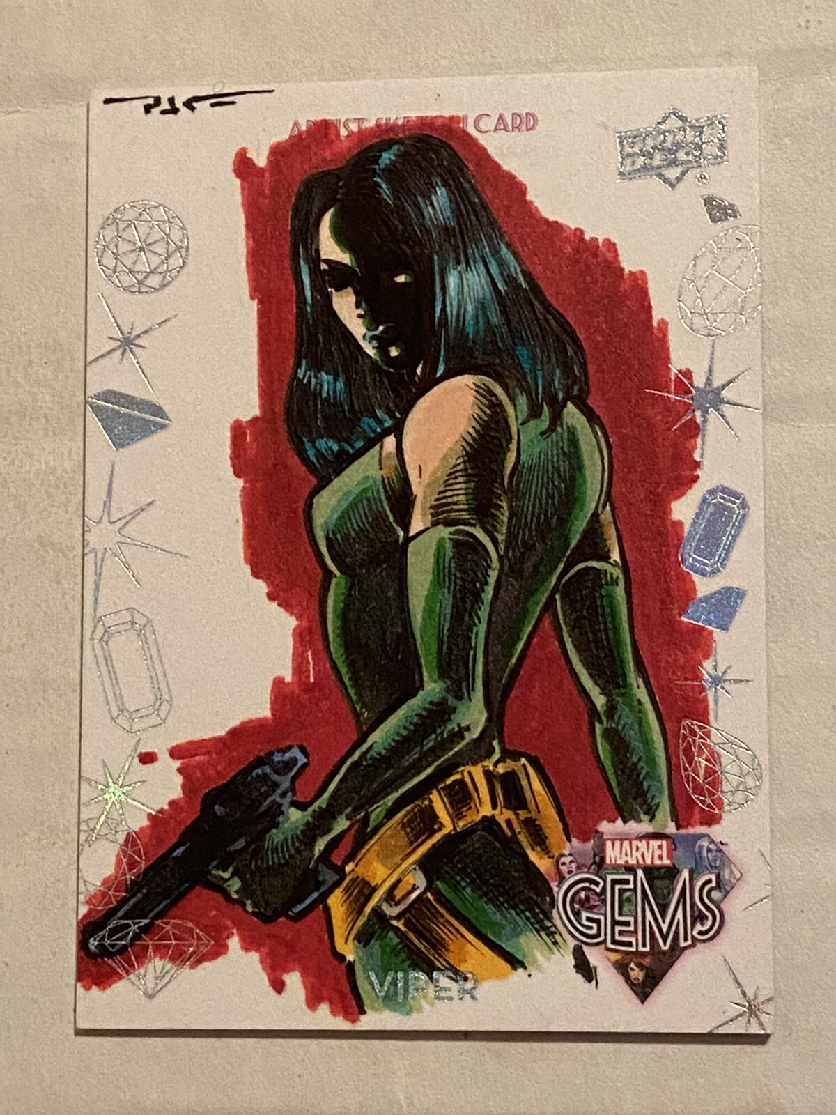2016 Marvel Gems Viper Sketch Card. Patricio Carrasco Artist. | eBay