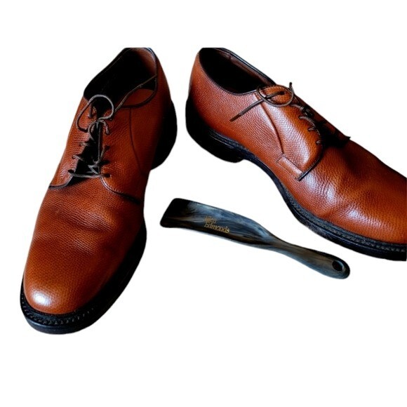 Allen Edmonds Leeds Lace Up Brown Pebble Grain Leather Derby Dress ...