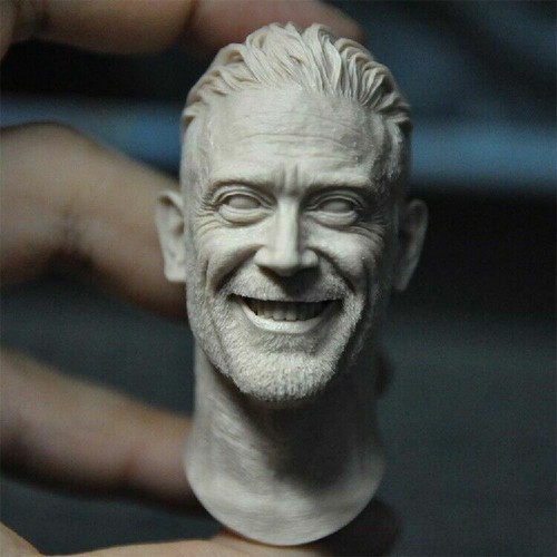 1/6th Unpainted Head Sculpt The Walking Dead Negan W/Neck Fit 12 ...