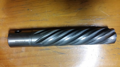 39.5mm HSS helical 8 Flutes Reamer flat bottom, 39mm OD round shank P&N ...