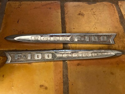 B24 - VINTAGE FORD F100 TORPEDO EMBLEMS C2TB-9121013-A & B, In Good ...