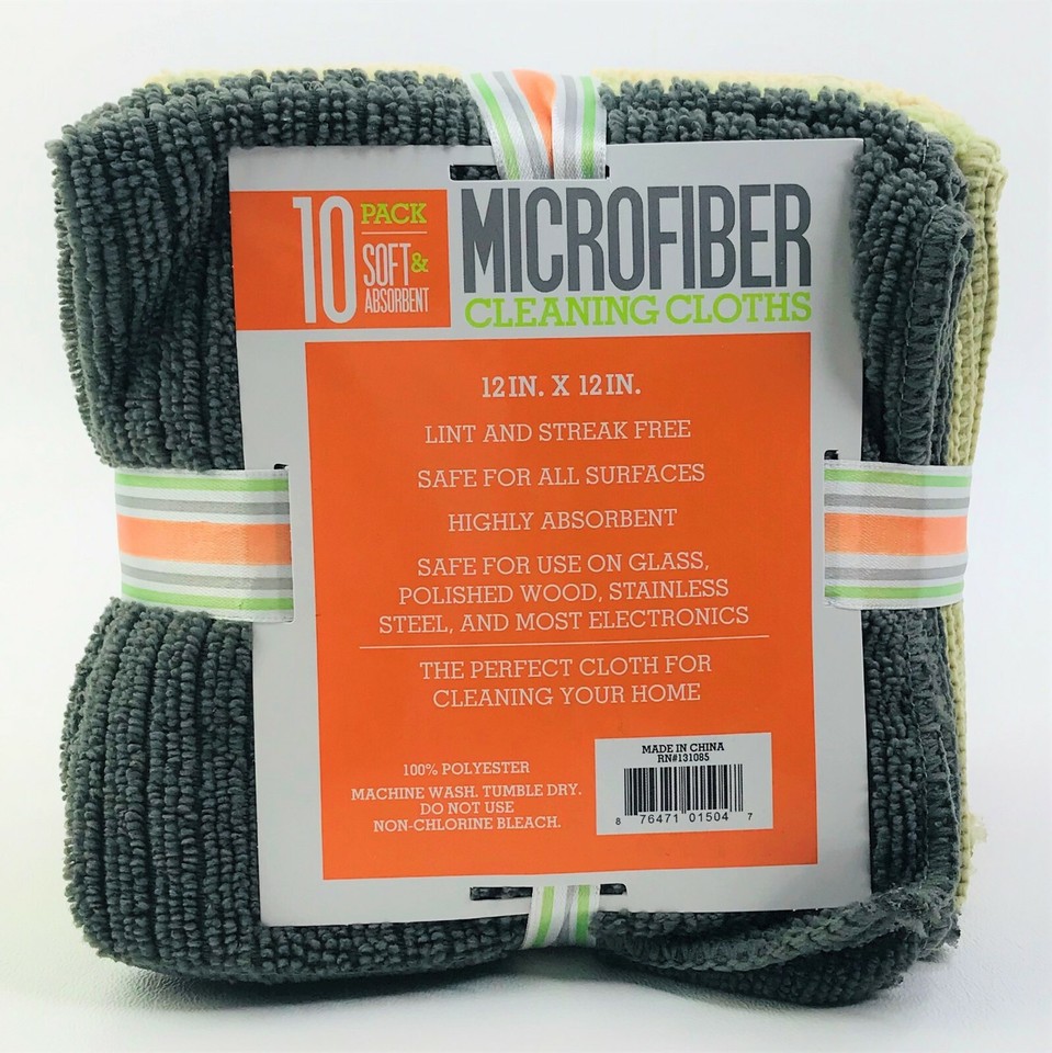 Microfiber Soft Absorbent All-Purpose Cleaning Cloth 10pc or Kitchen ...