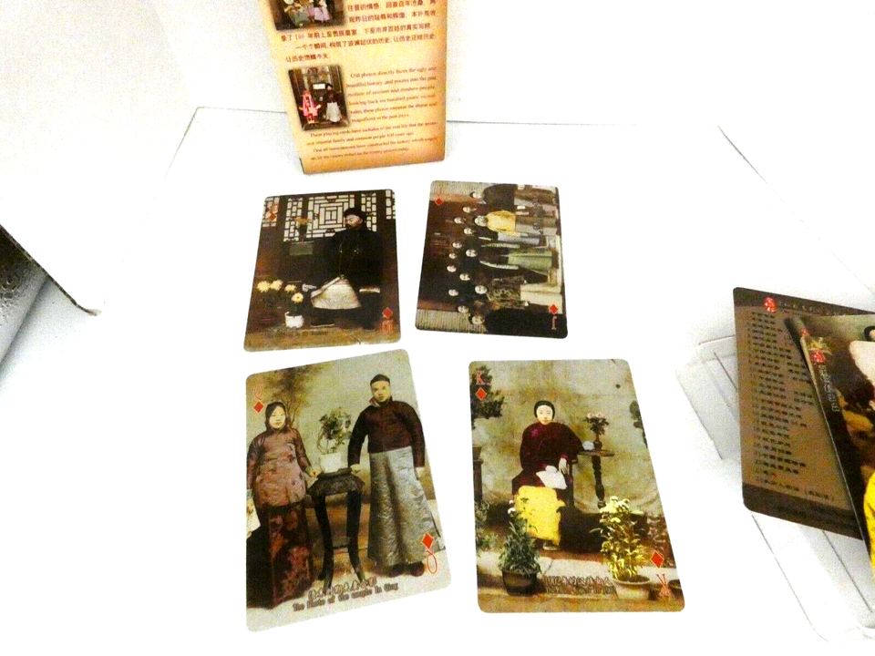 HCG Chinese OLD PHOTOS Playing Cards Qing Dynasty Complete Deck w ...