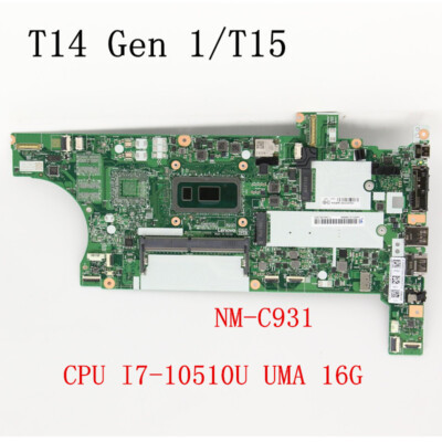 NM-C931 For Lenovo ThinkPad T14 Gen 1/T15 Motherboard I7-10510U 16GB ...