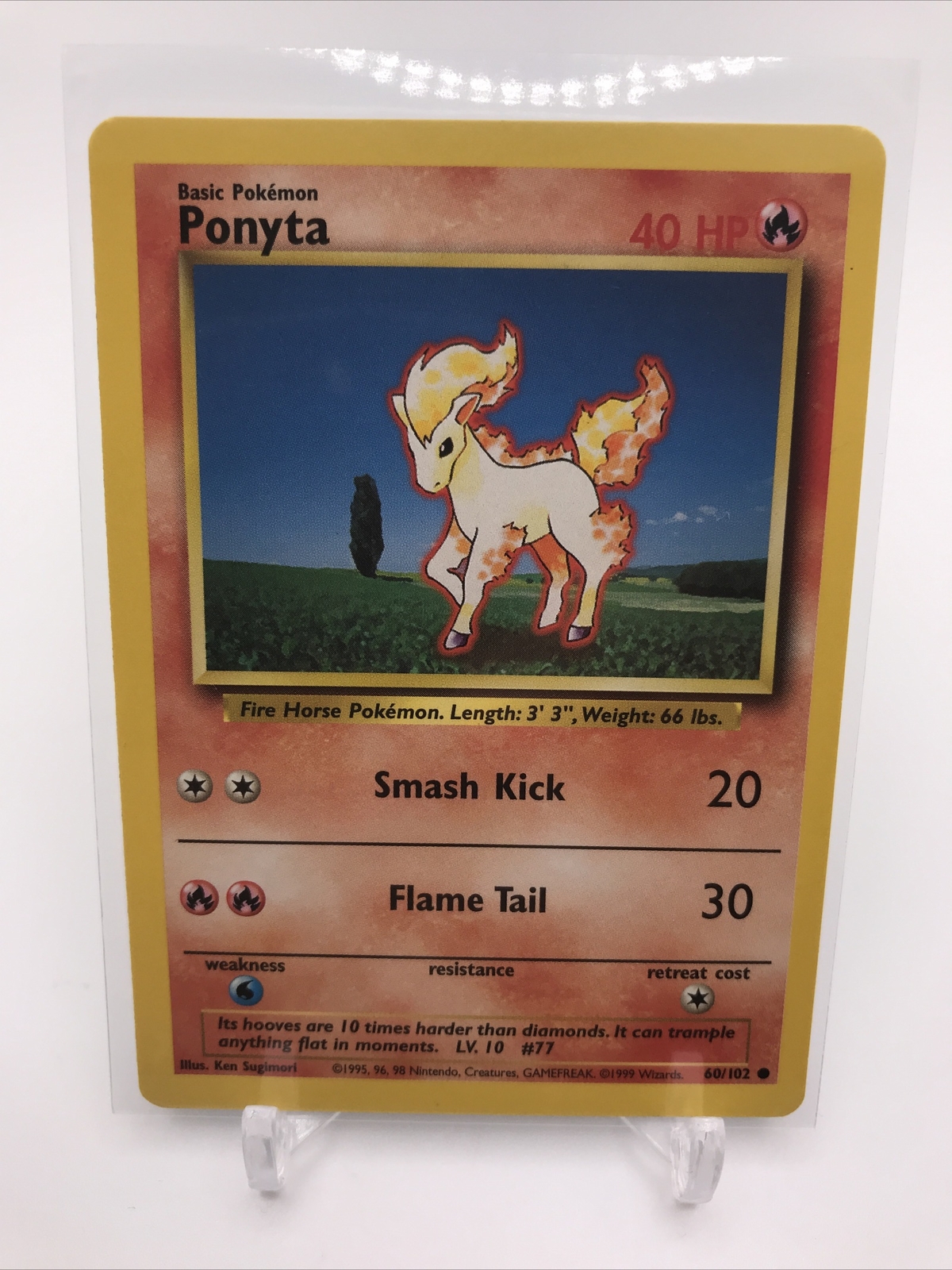 Pokémon TCG Ponyta Base Set 60/102 Regular Unlimited Common | eBay