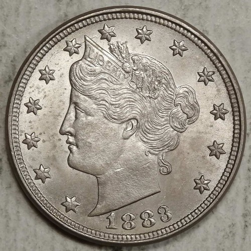 1883 With Cents Liberty Nickel, Uncirculated, Original BU Coin 0630-01 ...