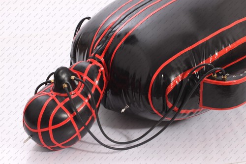 1034 Latex Gummi Inflatable body sack bag breathing mask tubes ...