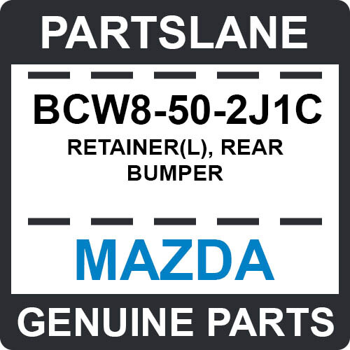 Mazda OEM 10-13 3 Rear Bumper-retainer Bracket Left BCW8502J1C for sale ...