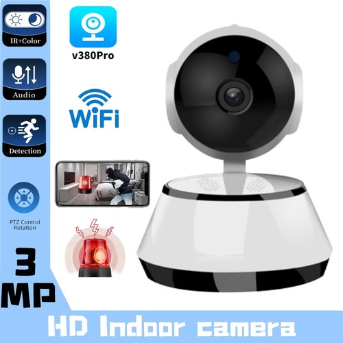 Robot Camera Security Baby Monitor Two Way Audio Color Night Vision IP ...