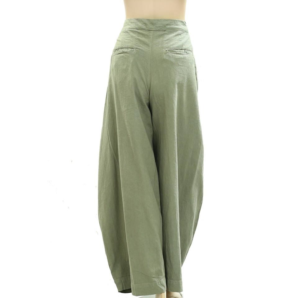 Free People Tegan Washed Barrel Trousers Pants Pleated High Waisted S ...