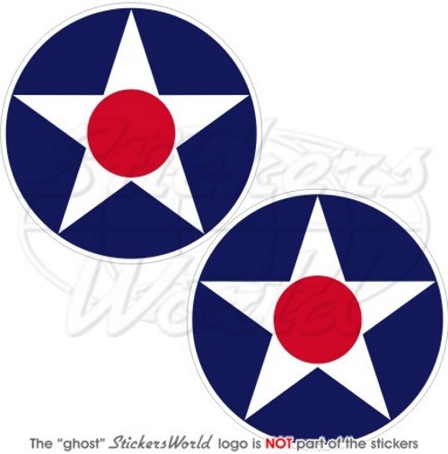 United States Army Air Corps USAAC Roundel USAF 75mm (3") Stickers ...