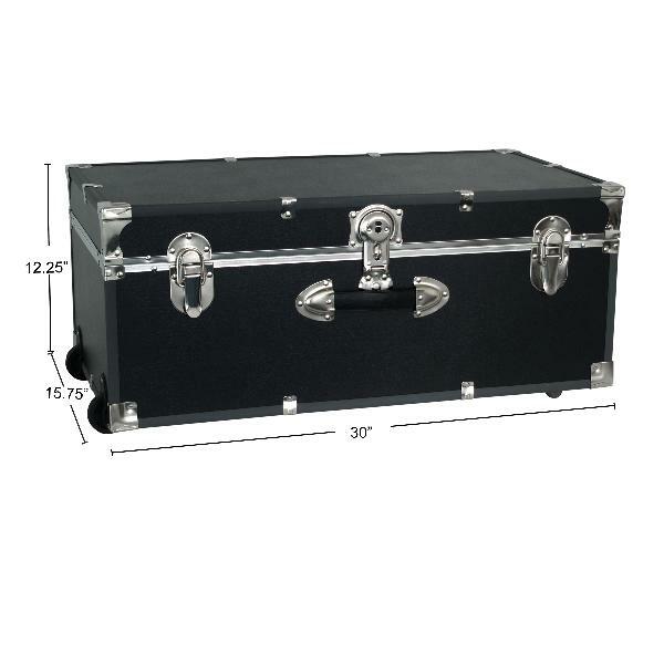 Footlocker Trunk Lockable Storage Organizer w/ Wheels, Great for ...
