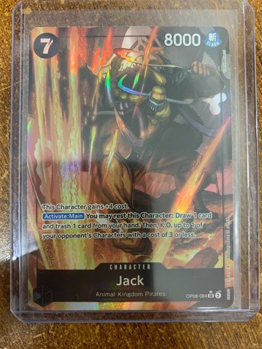 One Piece Card Game Jack Alt Art Parallel SR Super Rare OP08-084 ...