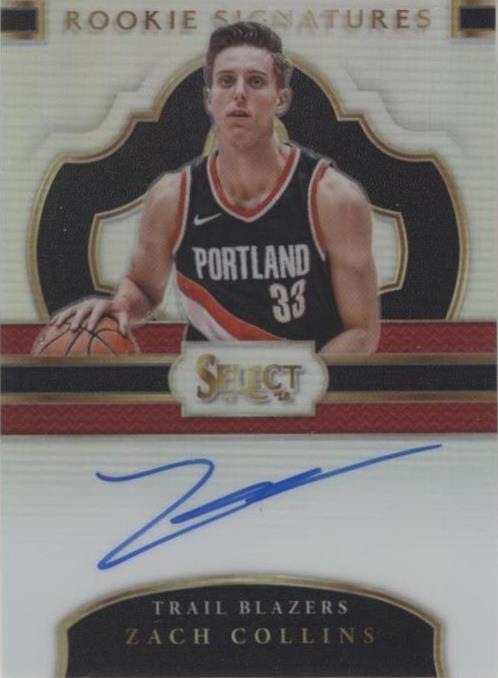 2017-18 Panini Select - Rookie Signatures Zach Collins #RS-ZAC /199 (AU ...