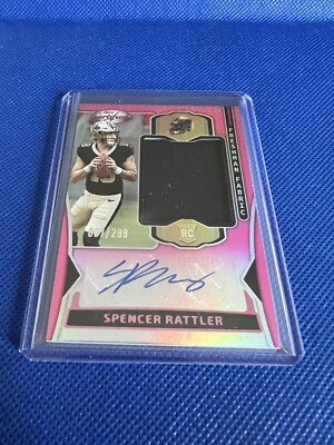 2024 Certified #FMS-SRR Spencer Rattler Rookie Patch Auto Pink 97/299 Rookie RC | eBay