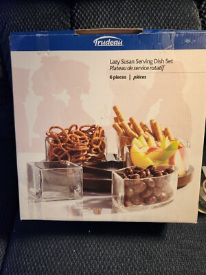 Trudeau Lazy Susan Serving Dish Set, 6 Piece Dining - Home - Kitchen | eBay