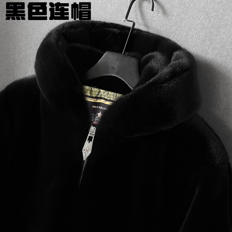 Mens Mink Fur Coat Faux Fur Casual Slim Gold Mink Velvet Mink Coat ...