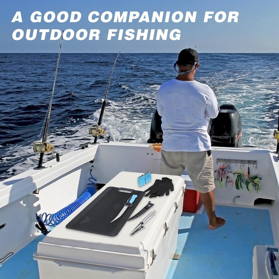 Fish Fillet Knife Set 5PC Fish Cleaning Kit PP+TPR Handle Stainless ...