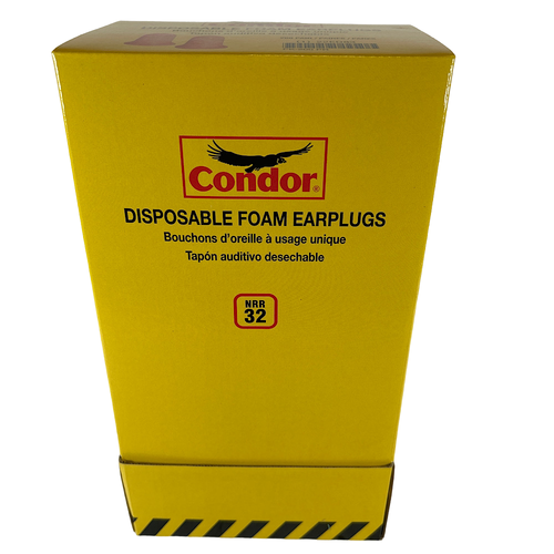 Condor 22ED83 Size M 32 dB NRR Orange Disposable Ear Plugs (Box of 200 ...