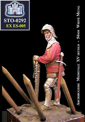 LA FORTEZZA 54mm metal kit "MEDIEVAL HARQUEBUSIER - XV sec." NO BOX ...