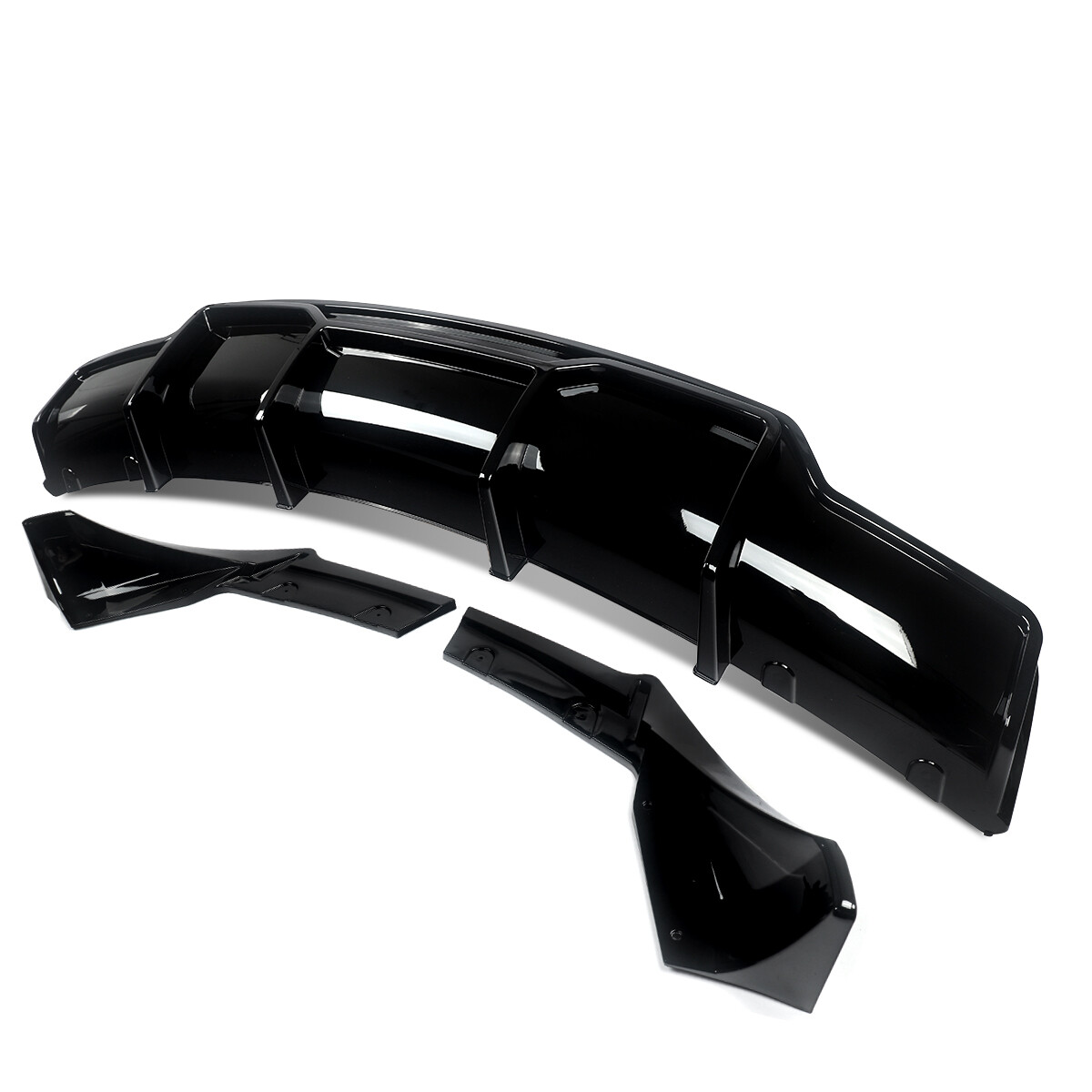 Glossy Black Rear Bumper Diffuser Lip W/Extensions For 2017-2023 Tesla ...