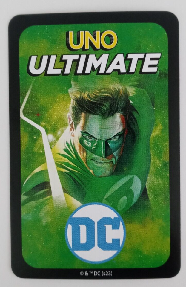 2022 UNO Ultimate DC Card Green Lantern Yellow Reverse Card | eBay