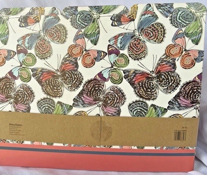 World Market Butterfly Tab Letter Filing Folders - Set of (10 ...