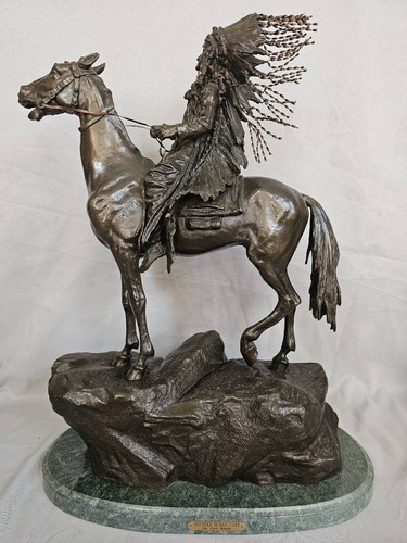 "Mounted Indian Chief" Bronze by Carl Kauba | eBay