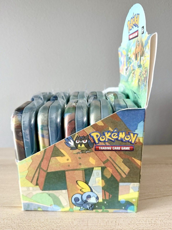 Pokemon Mini Tin GALAR PALS C22 EVOLVING SKIES Brilliant Stars Set Of ...