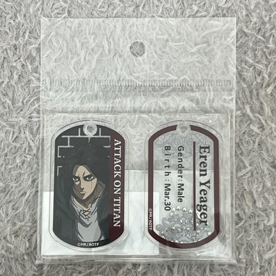 Attack on Titan Final Season Eren Clear Dog Tag Set Used, | eBay