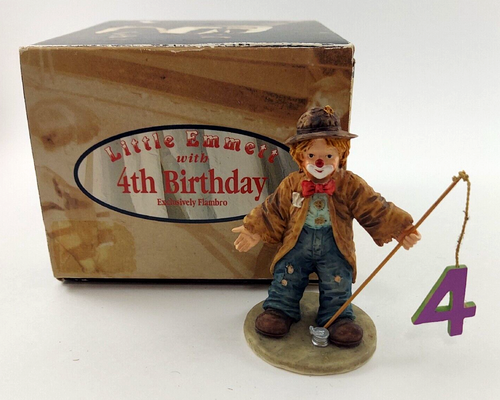 Vintage Little Emmett Kelly 4th Birthday Clown w/ Fishing Pole 1994 ...