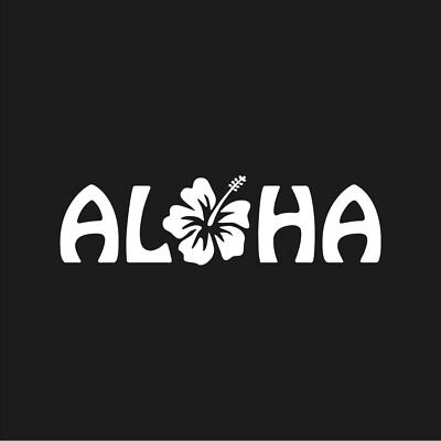 Aloha flower Vinyl Decal Car Window Hawaii Aloha HI Laptop Sticker | eBay