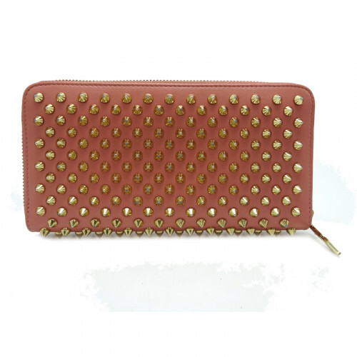Christian Louboutin Zip-Around Leathert Long Wallet PK with Spikes LTD ...