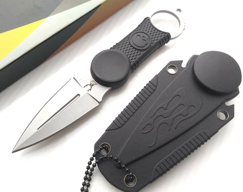 Tactical Concealed Carry Fixed Blade Neck Boot Knife Finger Ring ABS ...