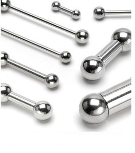 14G STEEL BARBELLS STRAIGHT BAR BODY PIERCING JEWELRY 7 SIZES (Sold In ...