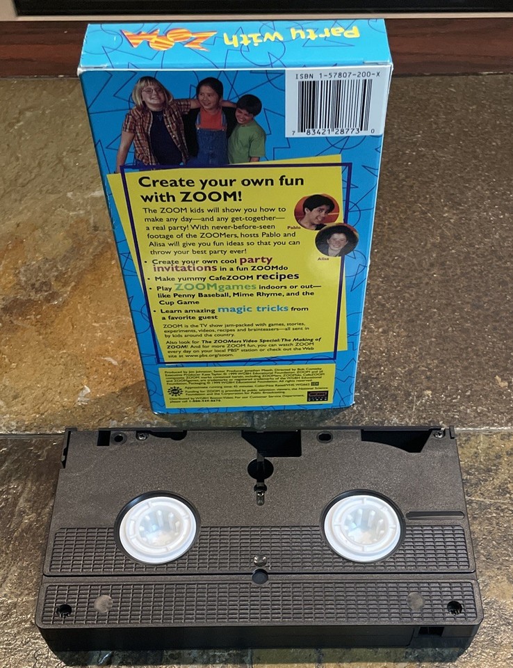 PBS Party with Zoom VHS Tape (1999) Video WGBH Boston Kids 1990s Y2K ...
