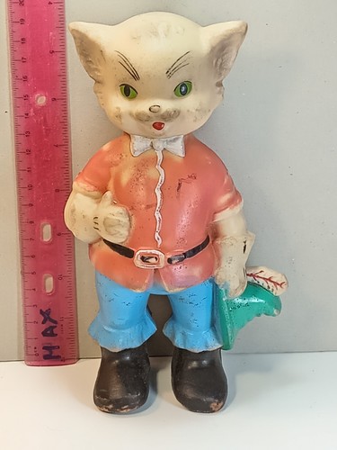 PUSS IN BOOTS VINTAGE DOLL rubber toy BISERKA ART 198 Walt Disney ...