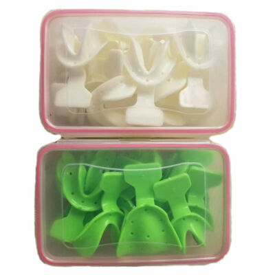 18 Pcs Dental Impression Trays Frame Cut Back Edentulous Jaw Sterilize ...