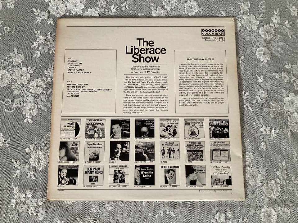 The Liberace Show: Liberace at the Piano Vinyl LP 1959 Columbia Records ...