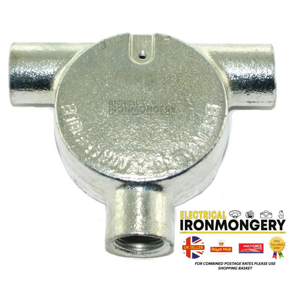 20mm Metal Conduit Boxes, Bends, Elbow, Tees, Fittings Galvanised ...