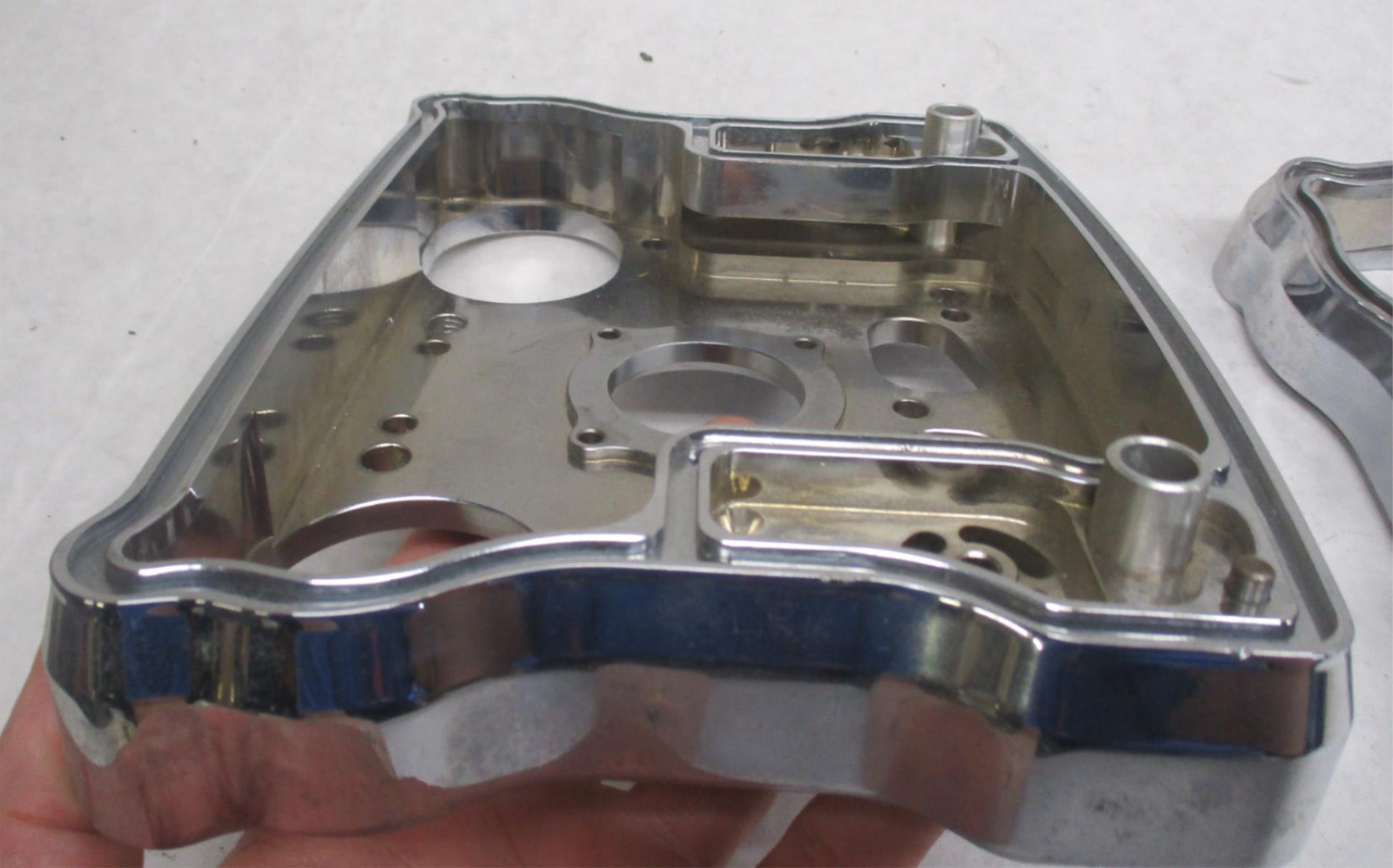 Set of 2 Early Big Dog Harley Evo S&S Lower Chrome Billet Rocker Boxes ...